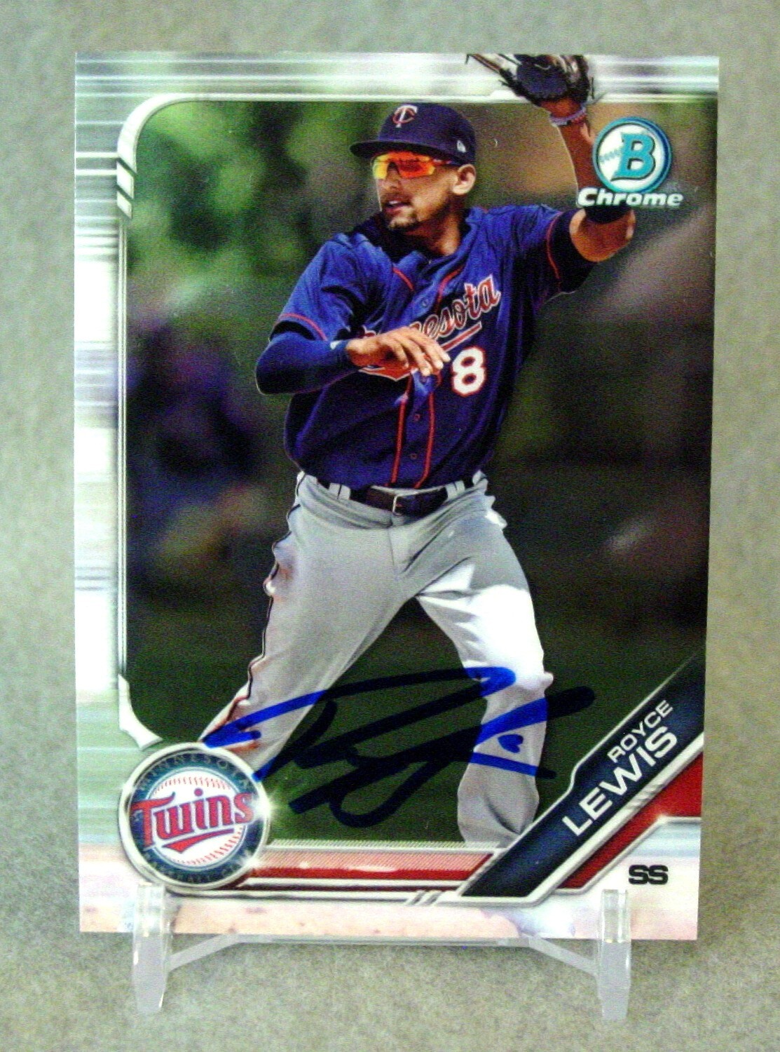 ROYCE LEWIS Signed/Autographed 2019 Bowman Chrome Prospects Card #BCP ...