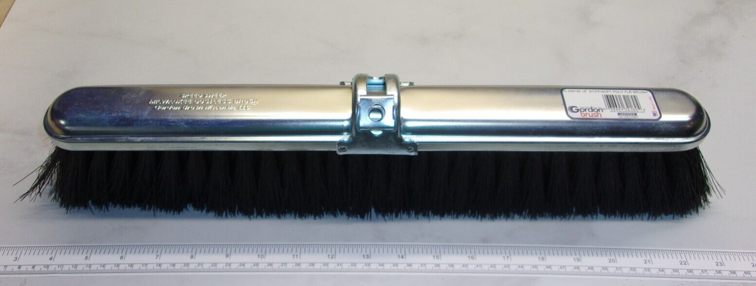 Milwaukee PUSH Speed Sweep Broom BRUSH FLOOR SOFT STIFF Bristles 18 ...