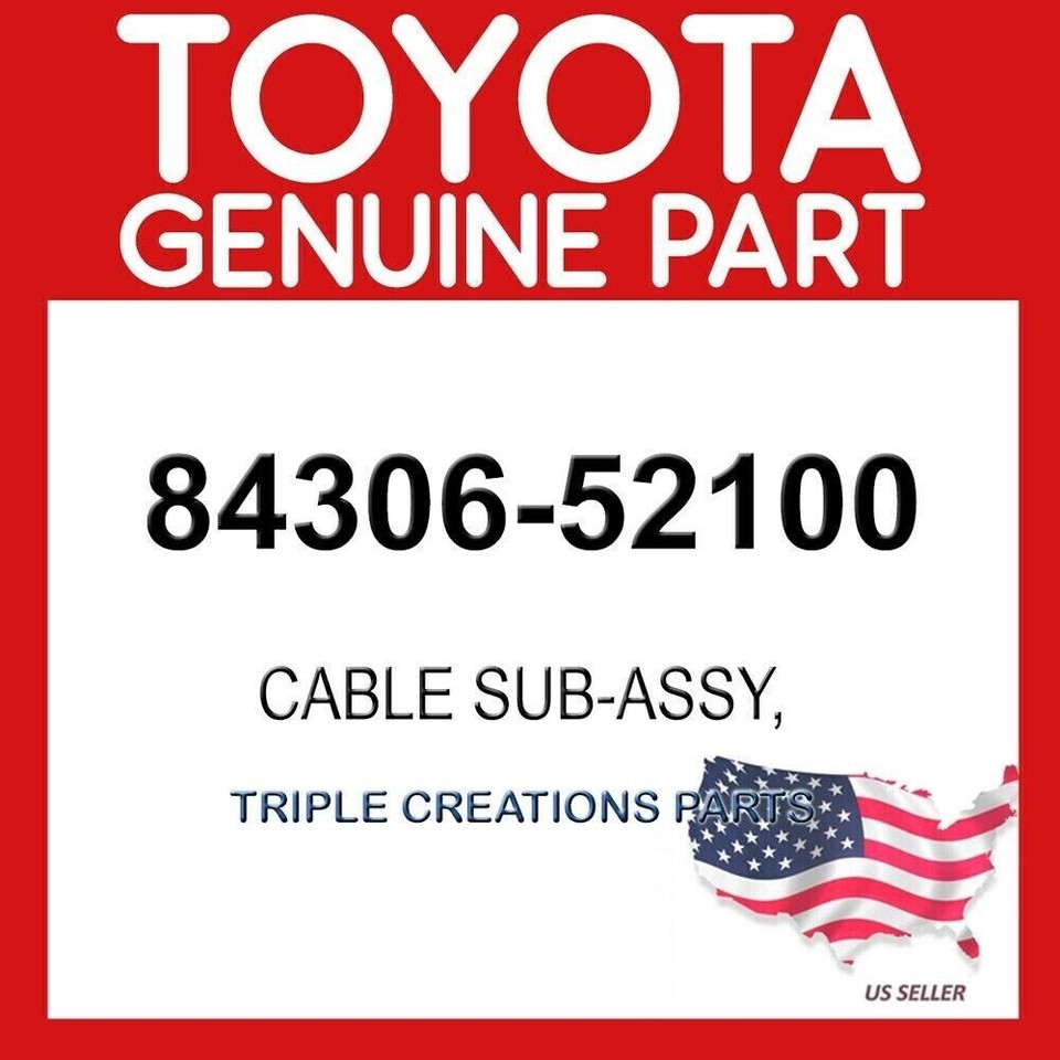 TOYOTA GENUINE 8430652100 CABLE SUB-ASSY, SPIRAL 84306-52100 | eBay