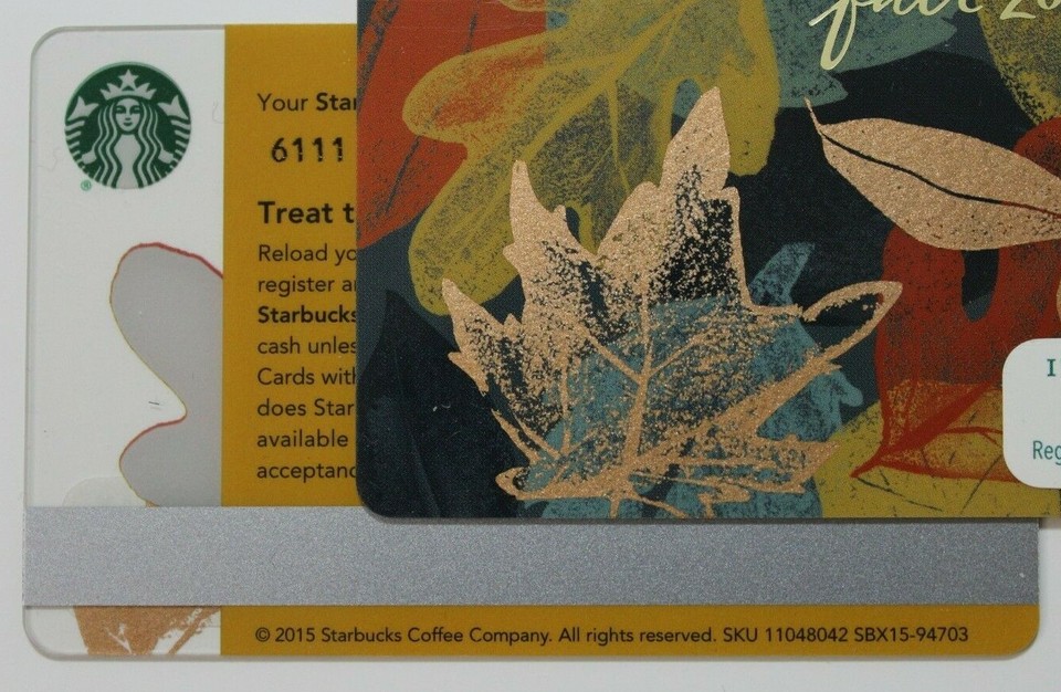 Starbucks Card US 2015 Fall Leaves MS 6111 | eBay