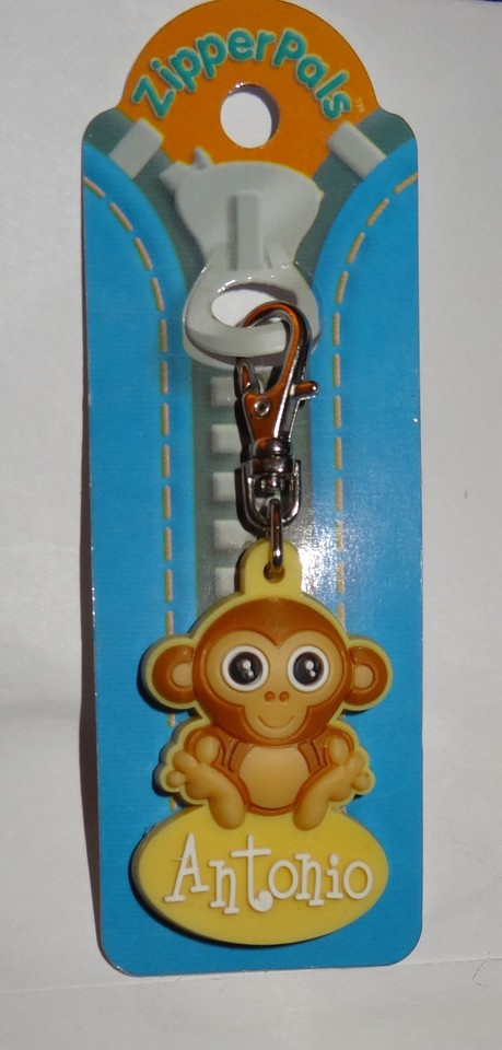 Zipper Pulls Kids Name Tag Zipper Pals ID Charm Backpack Bag Choose ...