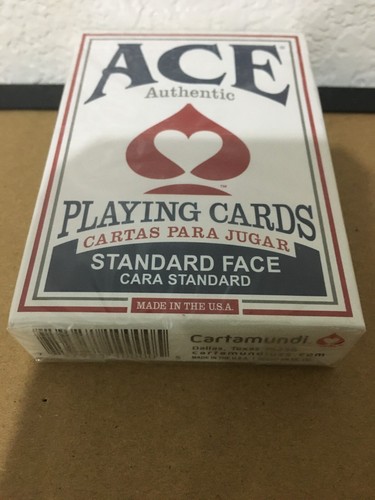 Ace Authentic Playing Cards with Standard Face - Blue Deck (Four Pack ...