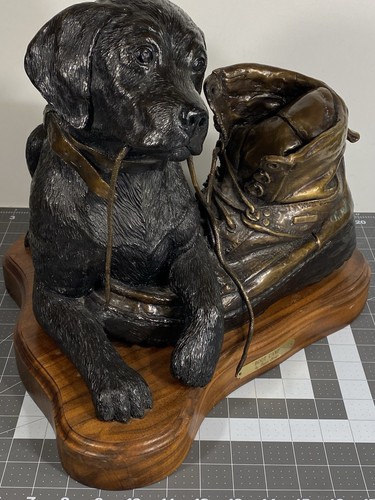 RARE Devin Rowe "Boot Camp" Labrador Retriever Bronze Limited Edition ...
