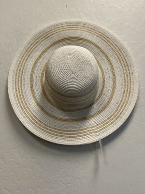 MAGID HATS Women's White Striped sun hat ONE SIZE | eBay