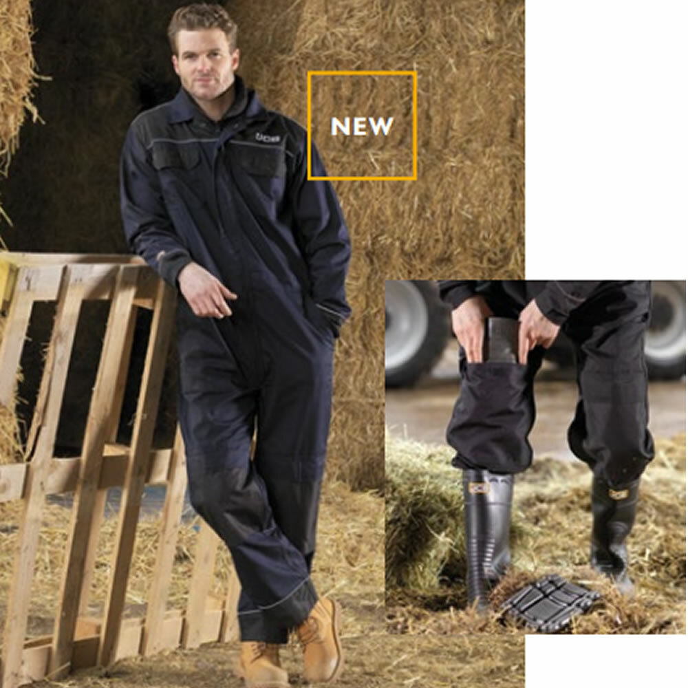 JCB Coveralls Mens Heavy Duty Overalls Boilersuit Farmers Engineer FREE ...
