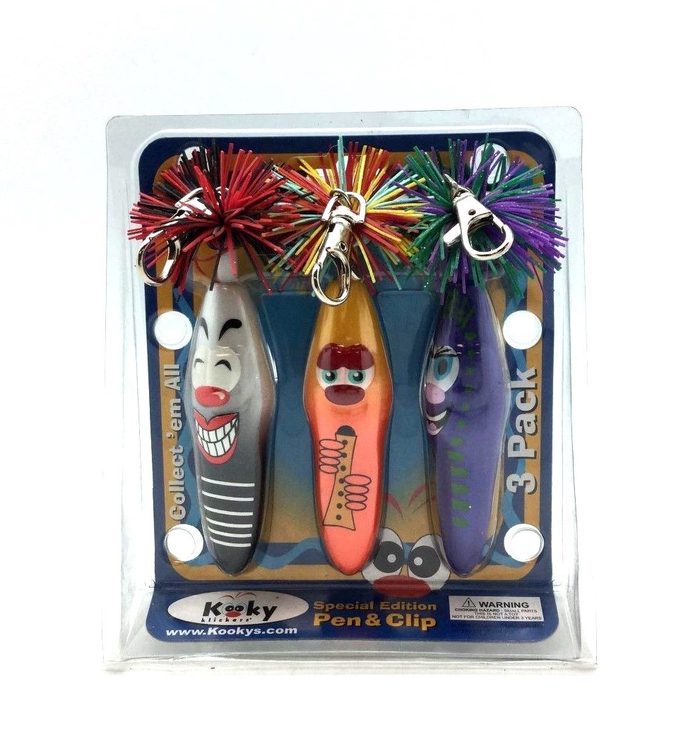 KOOKY KLICKERS 3 pack KREW 8 Romulus Zell ONYX Special Edt. GIFT PENS ...