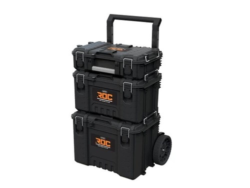 Keter Roc Pro Gear 2.0 System with Cart, Toolbox, Power Tool Case ...