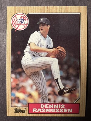 1987 Topps Dennis Rasmussen New York Yankees Card #555 | eBay