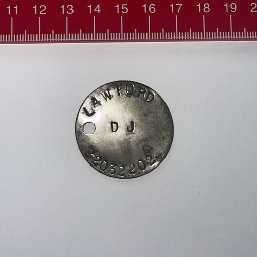 LAWFORD Original Vintage British Army Navy RAF Dog Tag Stainless Steel ...