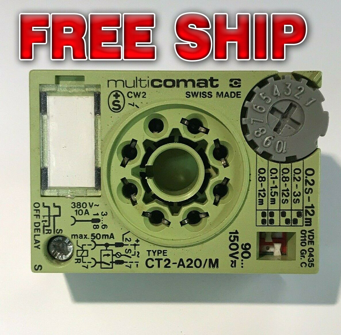 Multicomat CT2-A20/M Time Cube 10A 380V 0.2s-12min | eBay