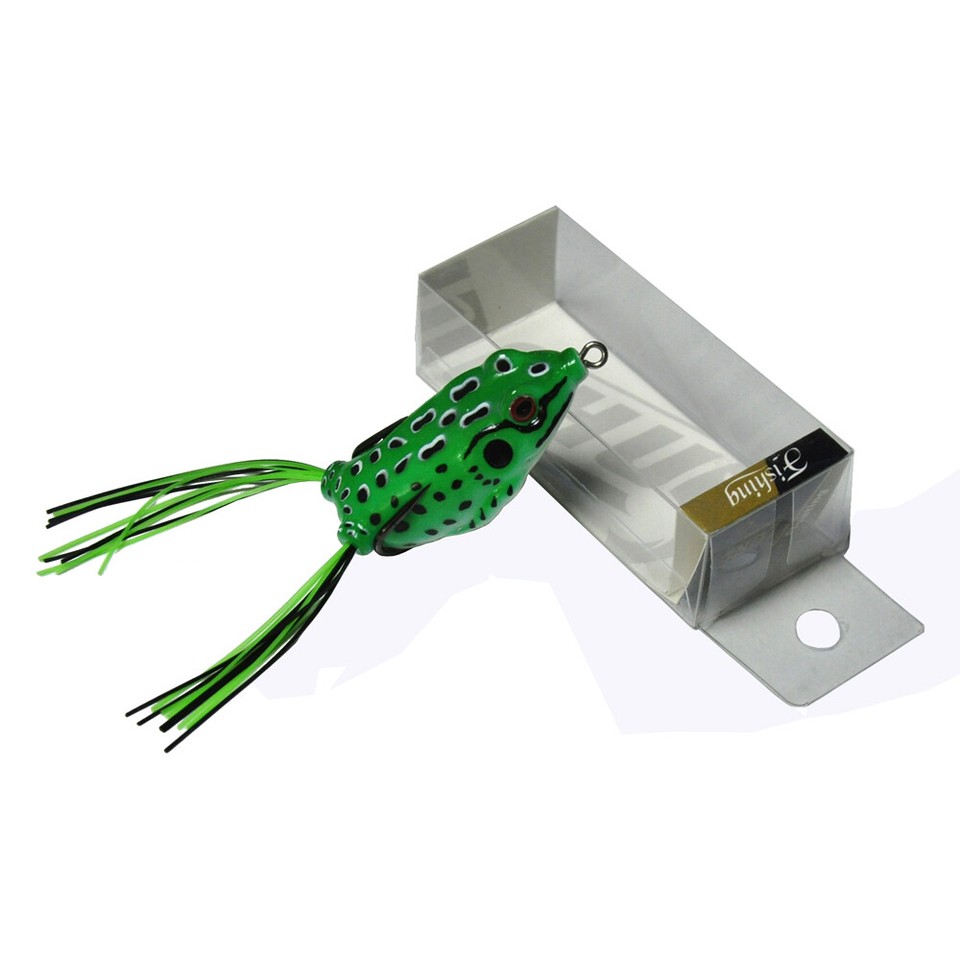 20Pcs Rubber Frog Fishing Lures Topwater Bait Hooks 6cm/2.3'' With ...