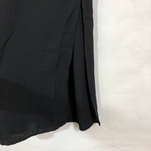 Long Straight Black Skirt Maxi Side Slit Y2K Drawstring Vintage Faded Glory M | eBay