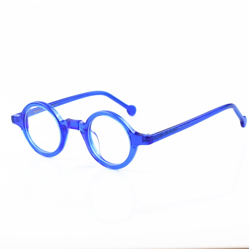 Small Round 38mm Full Rim Eyeglass Frames Acetate Hand Made Glasses ...