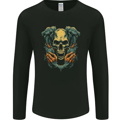 Wretched Teschio Evil Demonic Halloween Demone Uomo Maniche | eBay