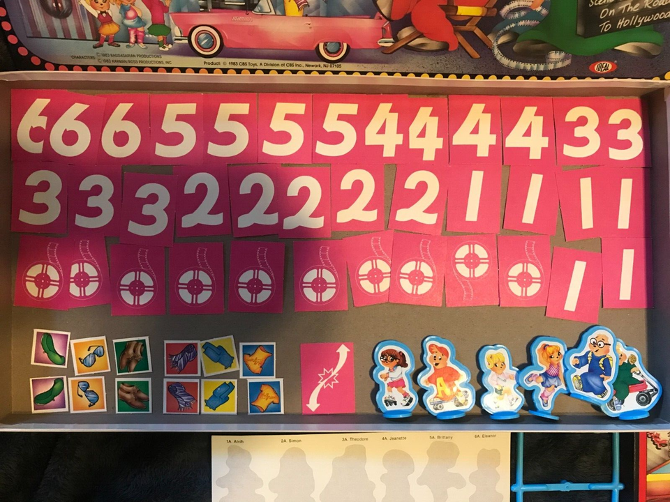 1983 The Chipmunks Go Hollywood Board Game CBS Toys Ideal Alvin and ...