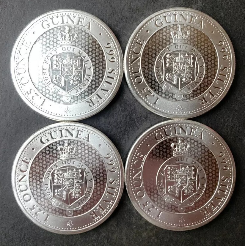 Lot of Four 2021 St. Helena 1.25 Pound 1.25oz Silver Guinea Coins | eBay