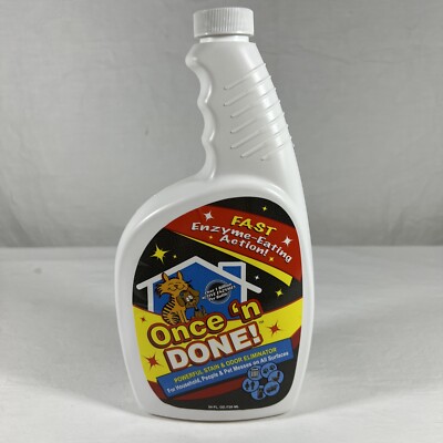 Once 'N Done - Powerful Stain & Odor Eliminator Cleaner All Surfaces 24 ...