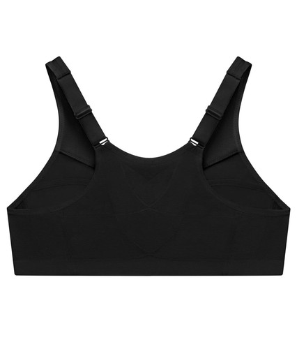Glamorise BLACK MagicLift Front-Close Posture Back Bra, US 44D, UK 44D ...