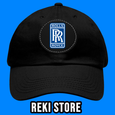 Rolls Royce Racing Black Printed Dad Hat with Leather Patch | eBay