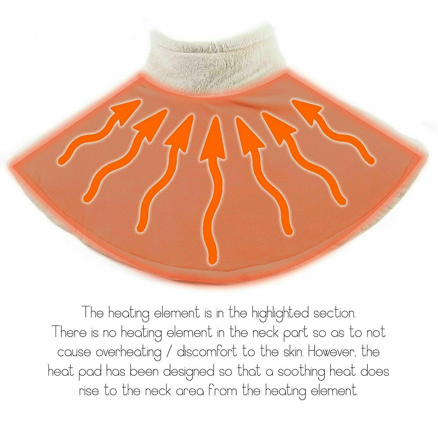 ELECTRIC HEATED CAPE NECK SHOULDER BACK WARMER HEAT PAD FOR PAIN RELIEF ...