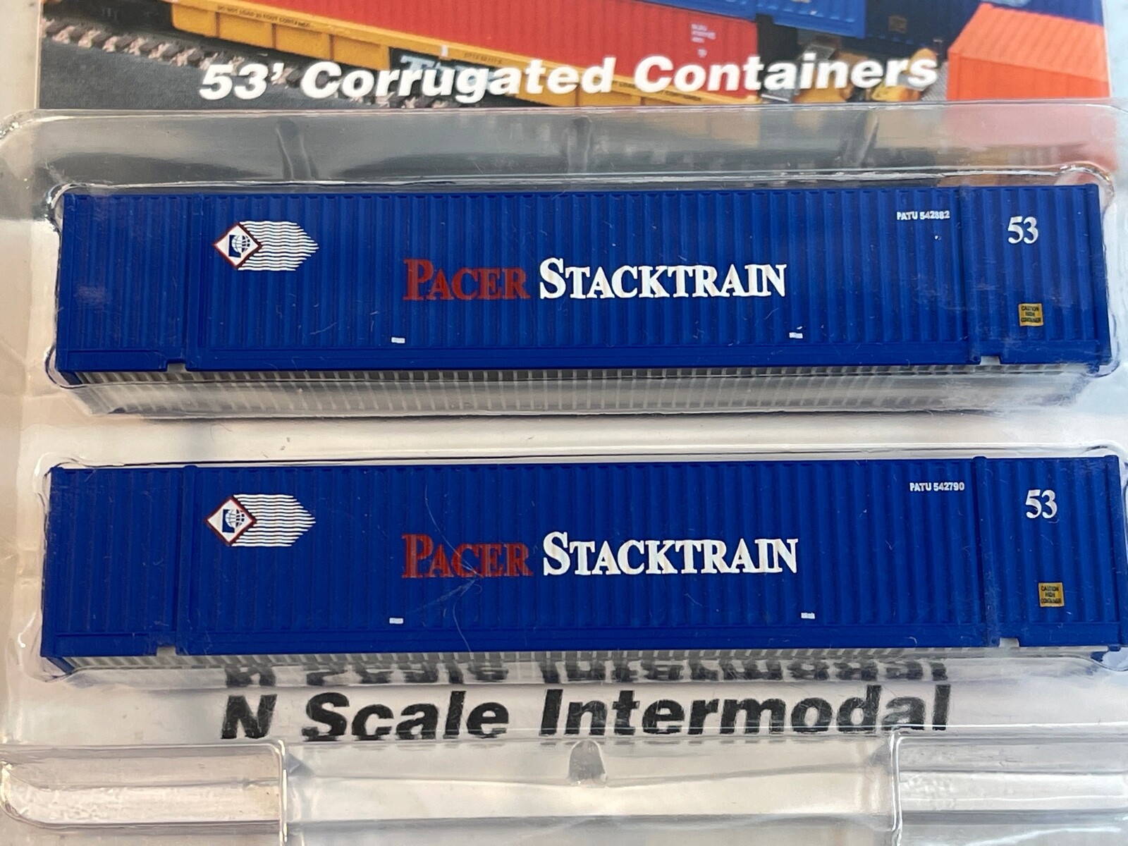 NOS DELUXE INNOVATIONS 53' PACER STACKTRAIN N SCALE CORRUGATED ...