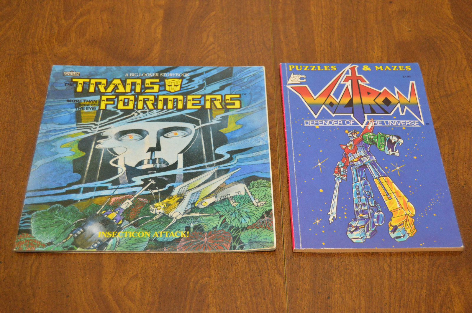 Vintage Transformers Insecticon Attack! & Voltron Puzzles & Mazes Book ...