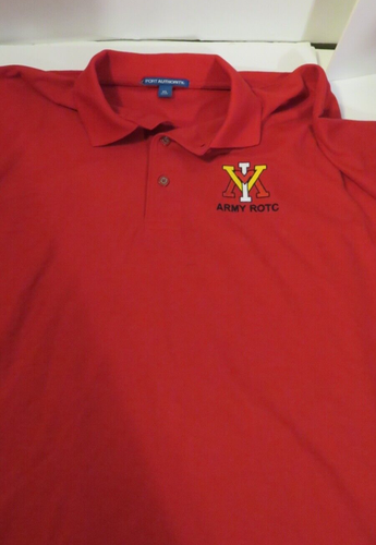Virginia Military Institute Red Graphic Army ROTC Polo Shirt | eBay