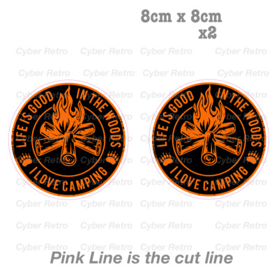 I Love Camping Fire Logo , Camping , Outdoor Sticker | eBay Australia