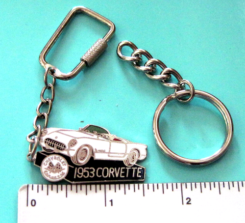 '53 1953 Chevrolet CORVETTE - keychain , key chain GIFT BOXED white | eBay