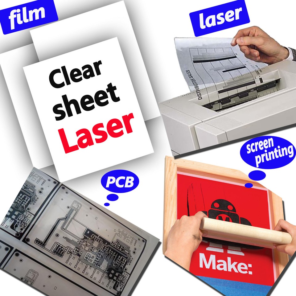 13 x 19，Milky Transparency Laser Printer Film Silk Screen Printing 100 ...