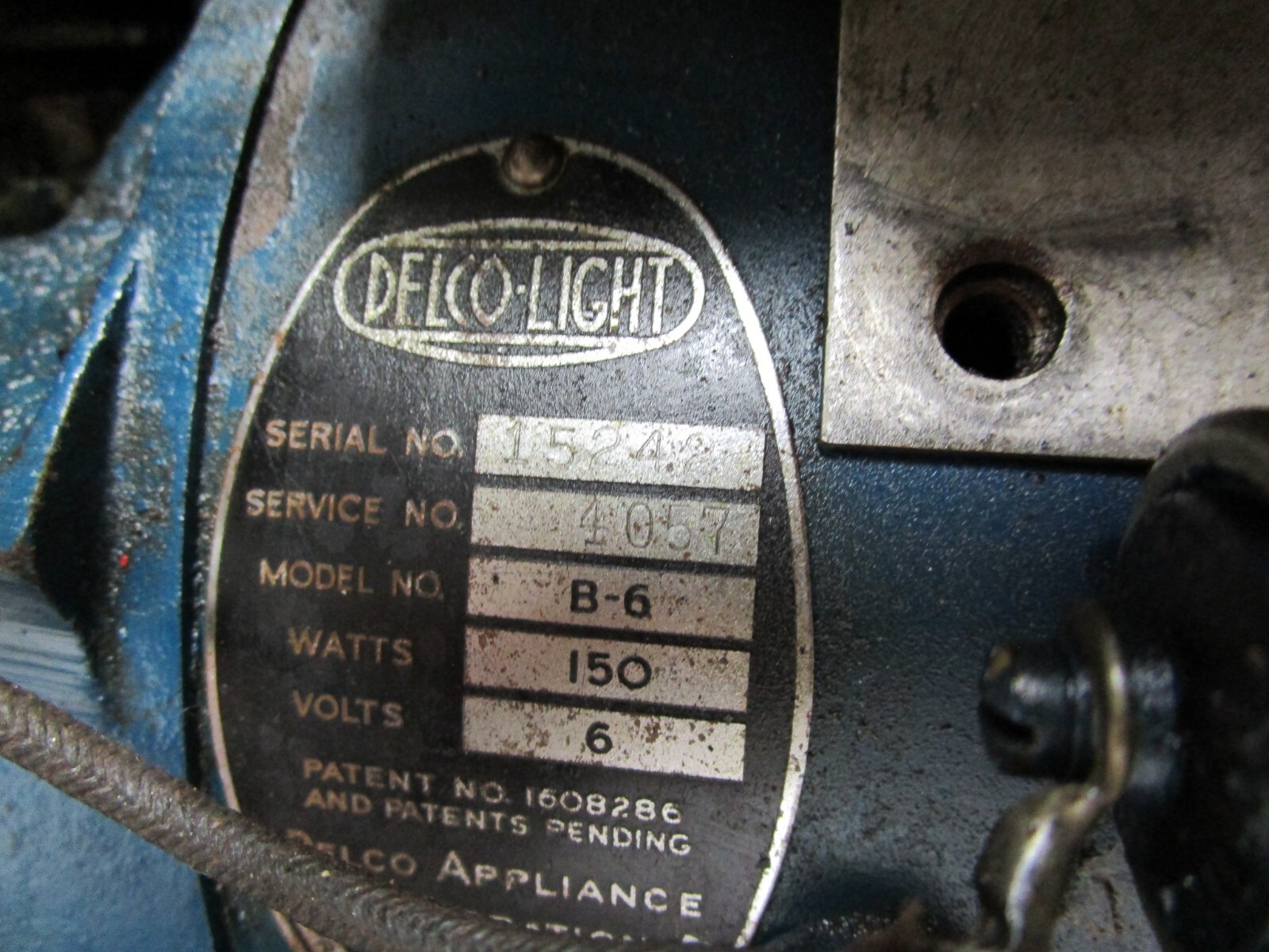 DELCO LIGHT PLANT GENERATOR MODEL B-6 GM LITTLE JOE STATIONARY ENGINE 6 ...