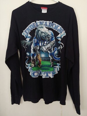 Indianapolis Colts Mascot NFL Team Apparel Football Black Long Sleev ...