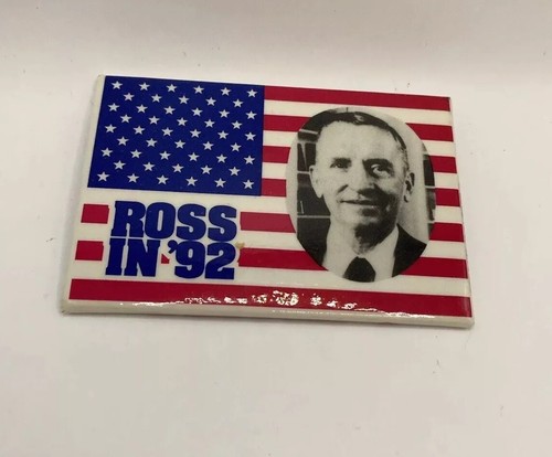 Ross Perot 1992 Presidential Political Campaign Photo Button Pin ...