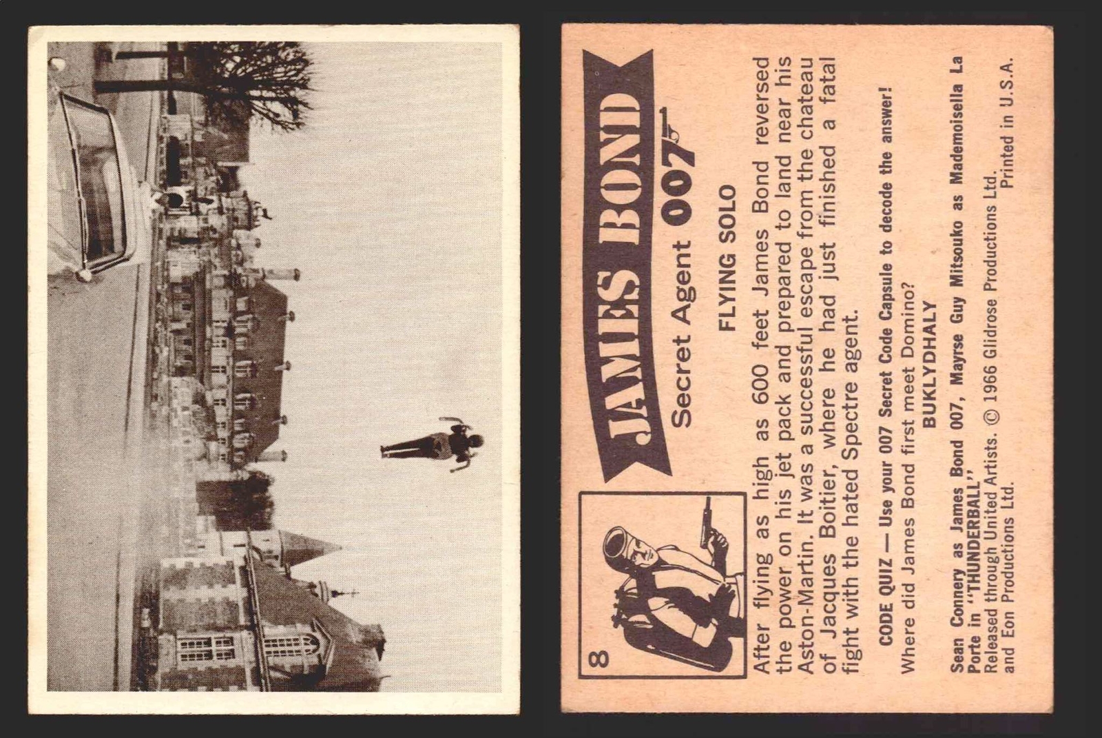 1966 James Bond 007 Thunderball Vintage Trading Cards You Pick Singles ...