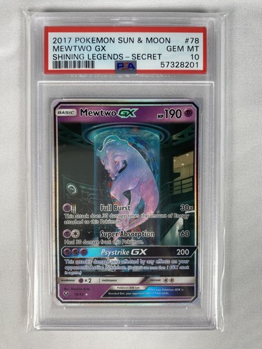 Pokémon - Mewtwo GX 78 - Shining Legends PSA 10 ENG | eBay