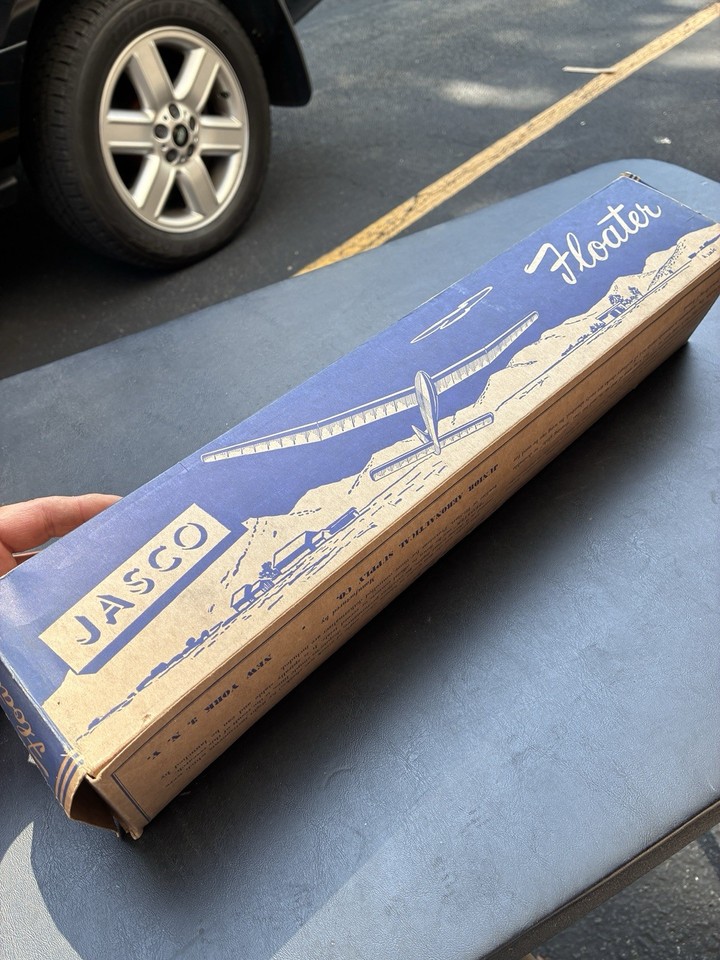 Jasco Floater Towline Glider Sailplane Free Flight R/c Balsa Model ...