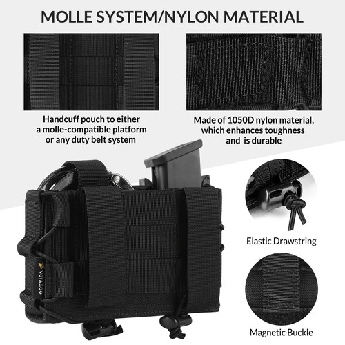 Combo Handcuff Mag Pouch for 9mm Magazine and Chain Handcuffs ASP ...