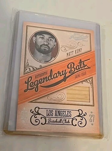2012 Playoff Prime Cuts Legendary Bats Matt Kemp game bat patch relic 4 ...