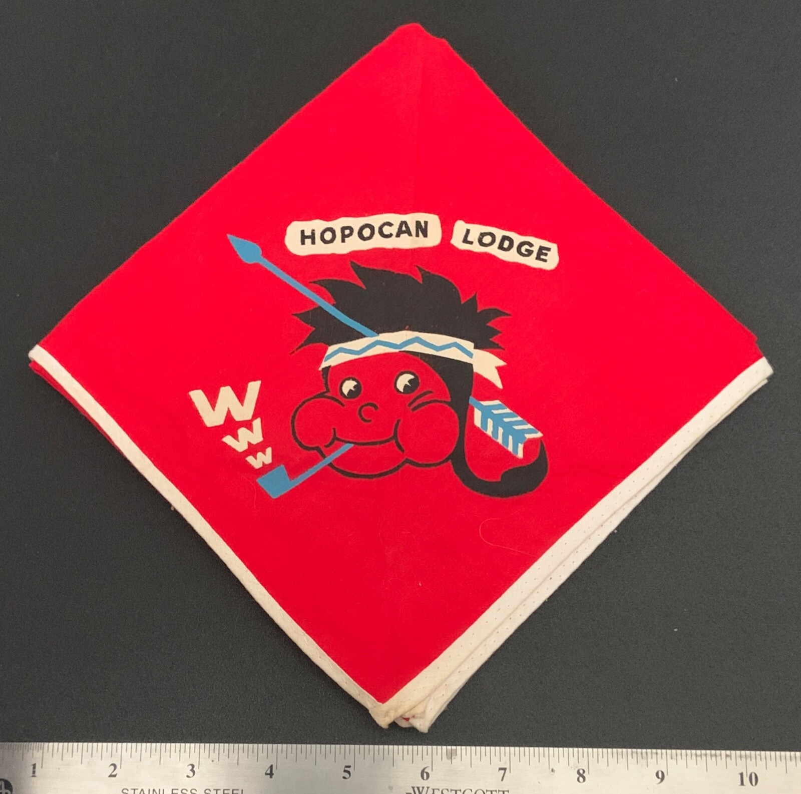 Vintage OA HOPOCAN LODGE 275 Order of the Arrow NECKERCHIEF WWW Indiana ...