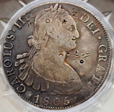 1805 CAROLUS IIII HISPAN ET IND REX Bolivia 8R P I Coin | eBay