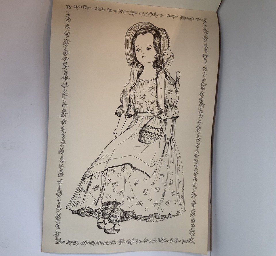 Vintage Red Farm Studio Kim's Antique Dolls Coloring Book | eBay