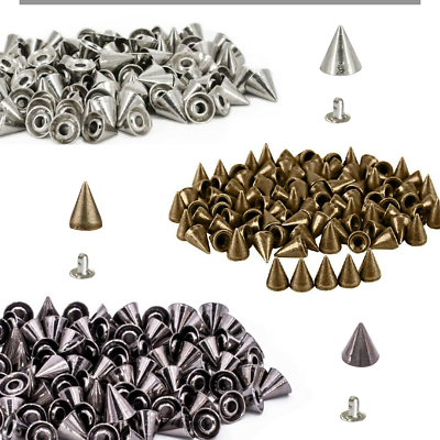100pcs Cone Punk Rivets Metal Spikes Decorative Studs for Belt Bag ...