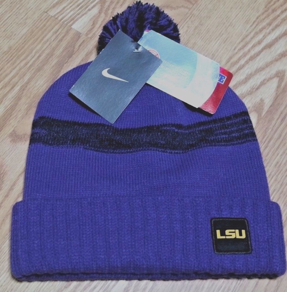 NIKE LSU COLLEGE TEXT BEANIE PURPLE UNISEX ADULT 00032619XLS1 for sale ...