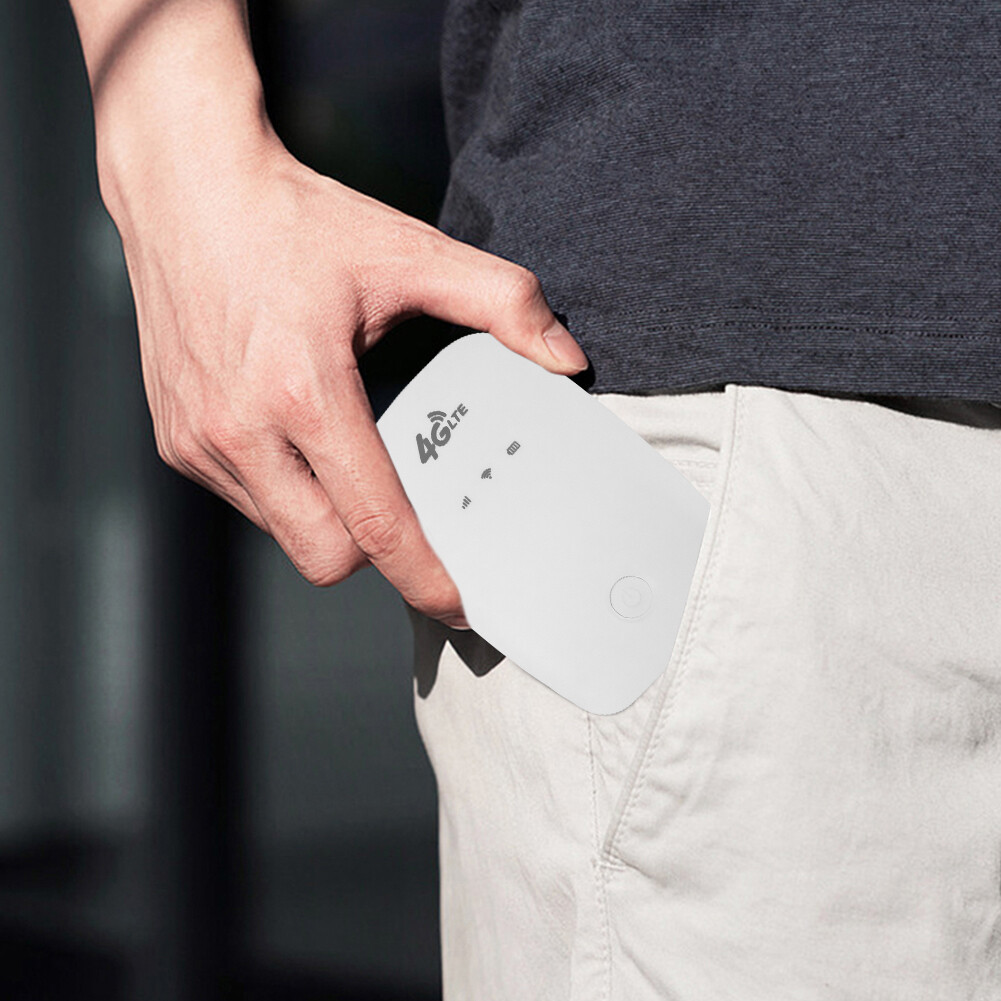 4G LTE Mobile WiFi Router 150Mbps WiFi Hotspot w/ Sim Card Slot (White ...