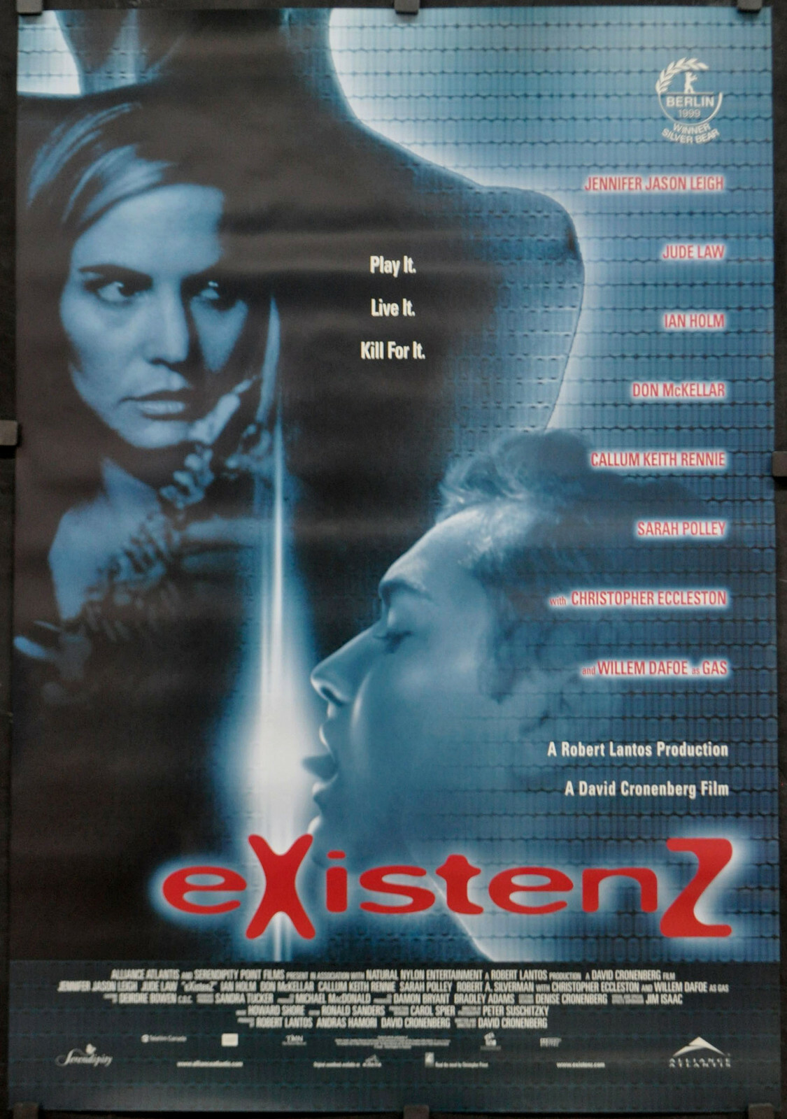 EXISTENZ 1999 AUTHENTIC 27X39 S/S MOVIE POSTER JUDE LAW JENNIFER JASON LEIGH | eBay