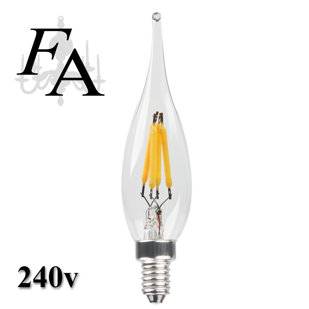240v E10 LED FILAMENT CANDLE BULB - DIMMABLE - 2.5w | eBay UK