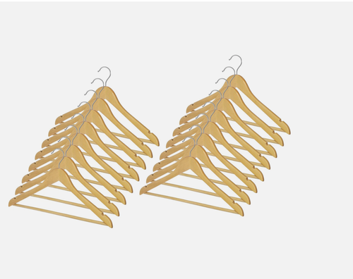 Whitmor 6026-715-16 Wood Suit Hangers 16 Set (602671516) 38861094036| eBay