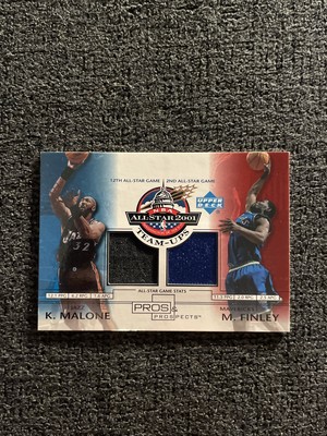 2001-02 Pros & Prospects NBA All-Star Team Ups Karl Malone Finley ...