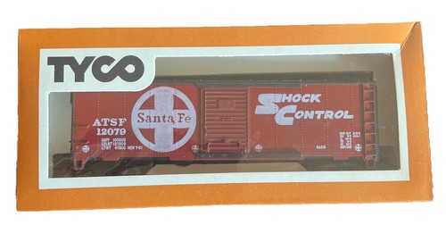 Vintage TYCO HO Scale Santa Fe - Shock Control 40 Ft BOX CAR ATSF 12079 ...