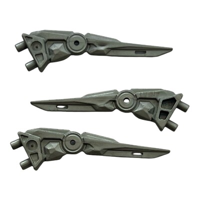 HERO Factory LEGO Brand Weapon Claw/Spike Flexible 92235 Flat Silver x3 ...